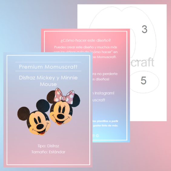 Mickey Mouse Face Mask Template BonEful Fabric FQ Disney VTG MICKEY